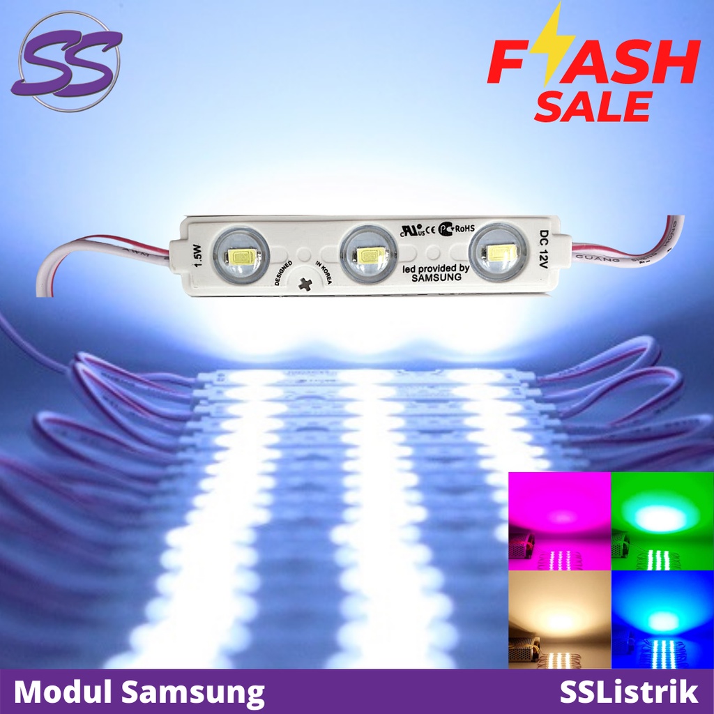 Jual LAMPU LED MODUL 5730 SMD 12V DC 3 MATA 12 V VOLT MODULE | Shopee Indonesia