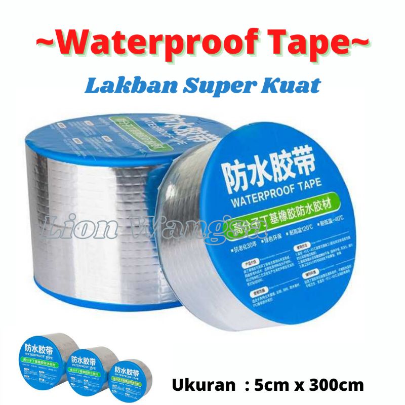 Jual lakban Anti Bocor alumunium foil butyil multifungsi Lakban Waterproof Tape ukuran lengkap ...
