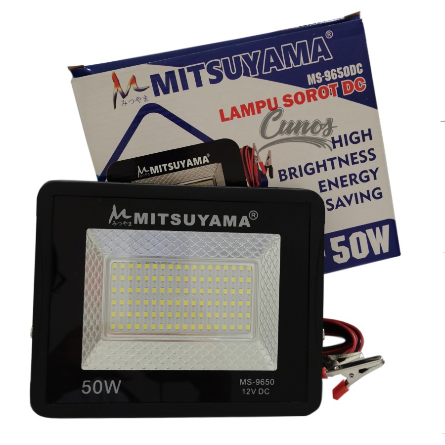 Jual Lampu Sorot Aki 50 Watt DC Lampu Tembak 50W MITSUYAMA MS-9650DC Aki Sorot Led Floodlight 12 ...