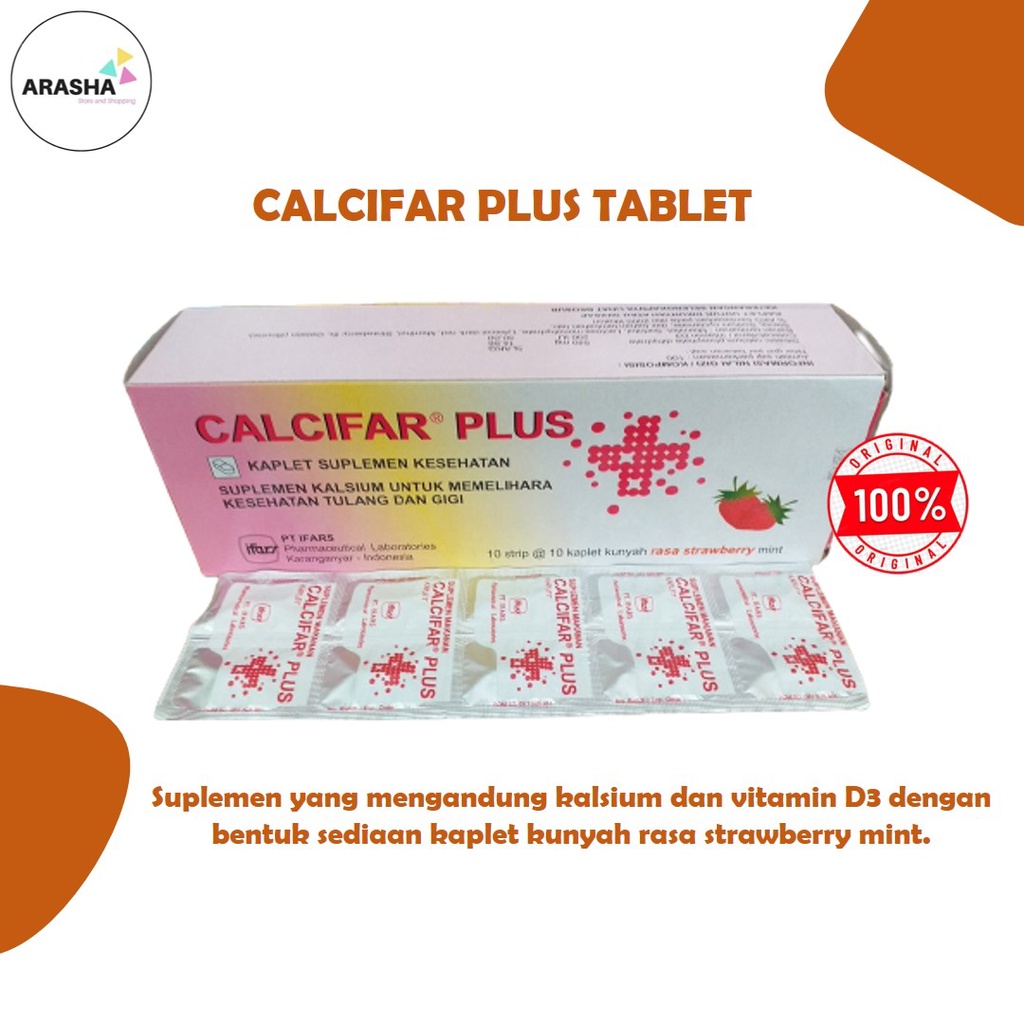 Jual CALCIFAR PLUS KAPLET Suplemen Kalsium Tulang dan Gigi | Shopee ...