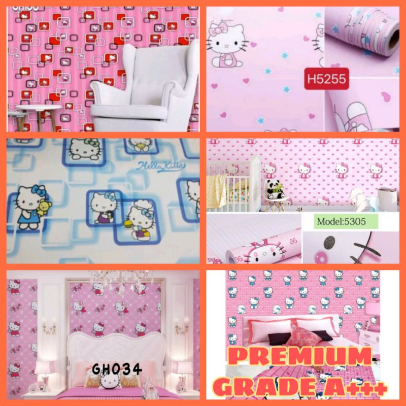 Jual Wallpaper Dinding Hello Kitty Stiker Dinding Hello Kitty Wallpaper Hello Kitty Walpaper ...