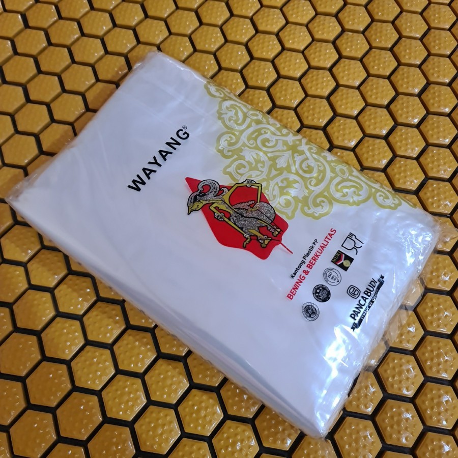 Plastik PP bening Wayang uk 20x30 cm - kantong kemasan kue isi 500gram ...