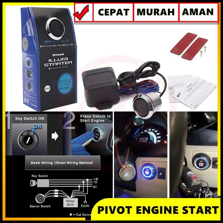 Jual Start Stop Car Engine Push Button Keyless Pivot | Shopee Indonesia