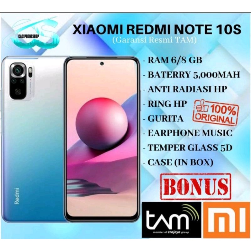 Jual Redmi Note 10S TAM Ram 8GB Rom 128GB 6/64 & 8/128GB | Shopee Indonesia