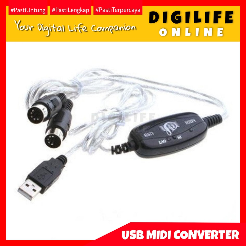 Jual Converter USB MIDI Cable to Music Keyboard Adapter Sambungan ...