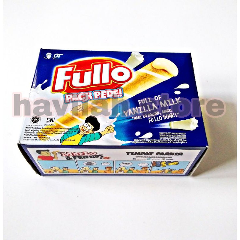 Jual Wafer Roll Fullo Pack Pede Rasa Susu Vanilla 1 Box isi 24pcs ...