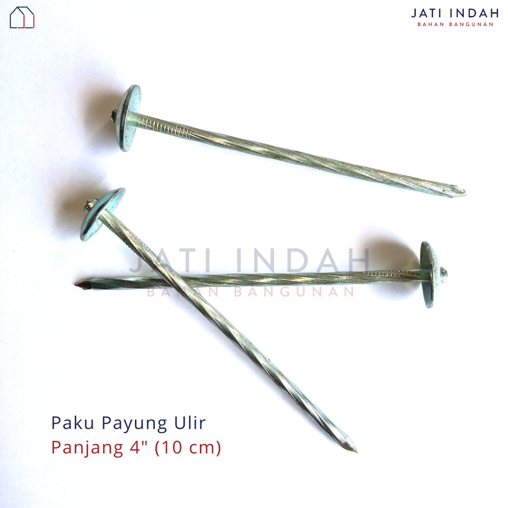 Jual PAKU PAYUNG ULIR 4 INCH / 10 CM / PAKU SENG / ASBES (1 ons / 100 ...