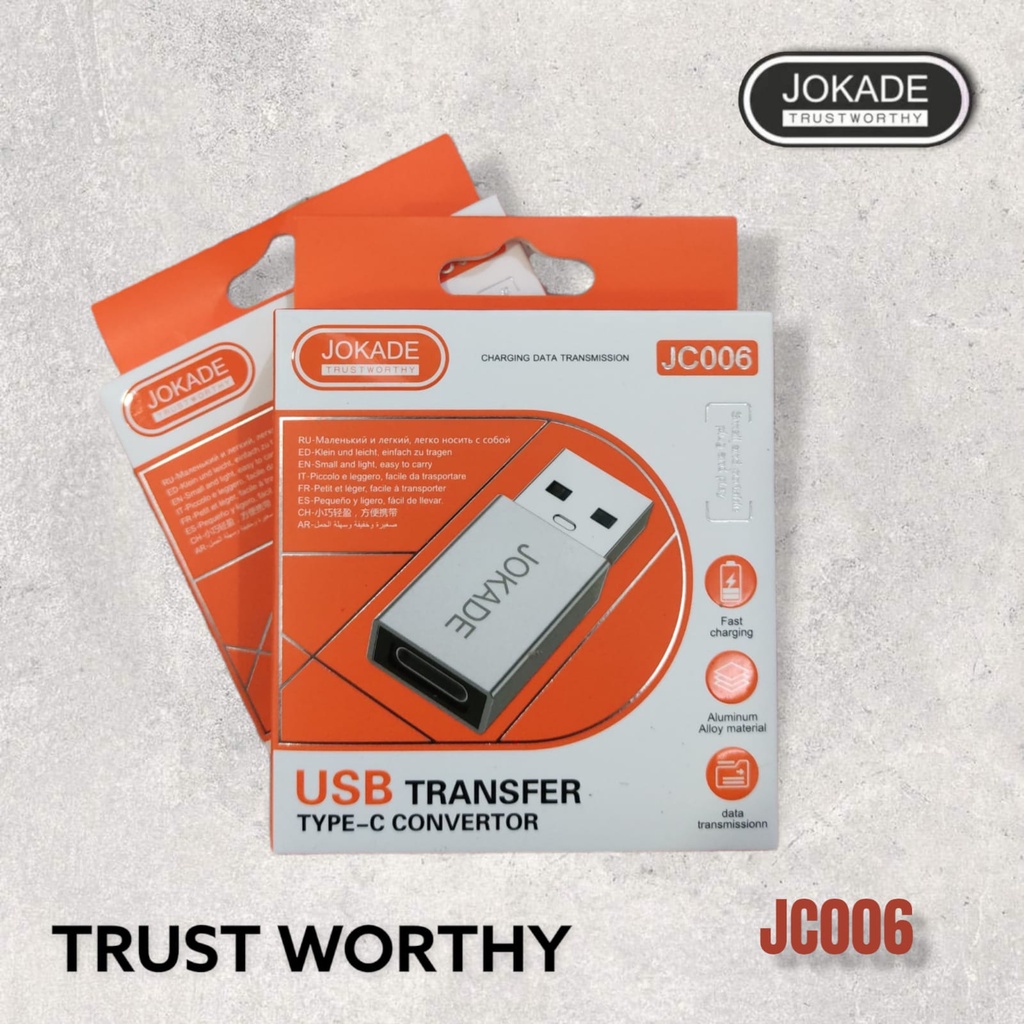 Jual USB TRANSFER OTG TYPE C CONVERTER PLUG TIPE C TO USB JOKADE JC006 ...