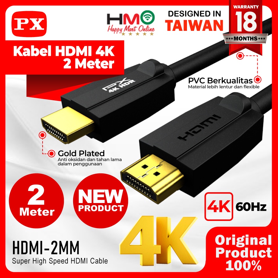 Jual Kabel HDMI 4K Ultra HD ARC HDMI Cable Dolby Audio PX HDMI-2MM ...