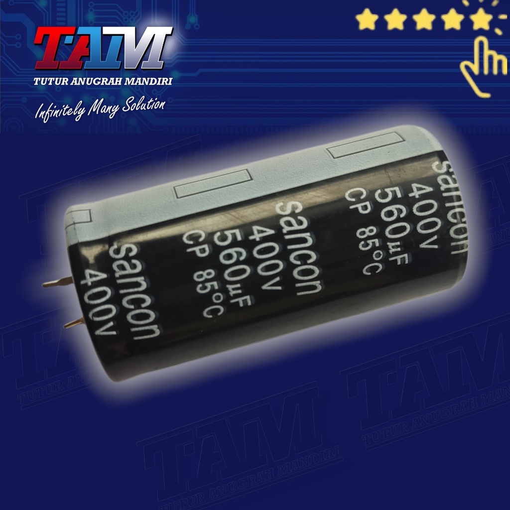 Jual KAPASITOR ELCO 560uF 400V / 560uF400V P6cm | Shopee Indonesia