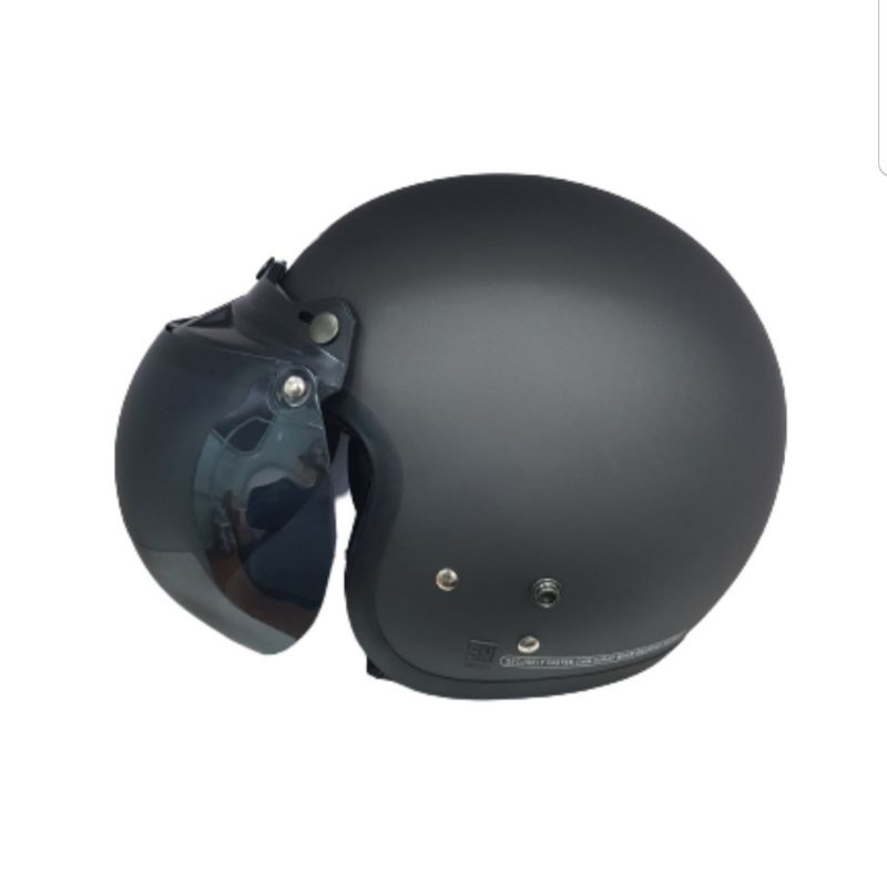 Jual Helm Bogo / Helm Retro ANT Classico Gunmet Doff + Kaca | Shopee ...