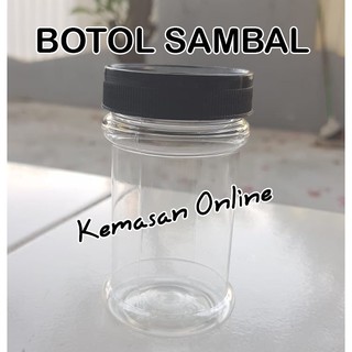 BOTOL SAMBAL 150/200ml + TUTUP SUMPEL isi 10pcs BOTOL SAMBAL PLASTIK ...