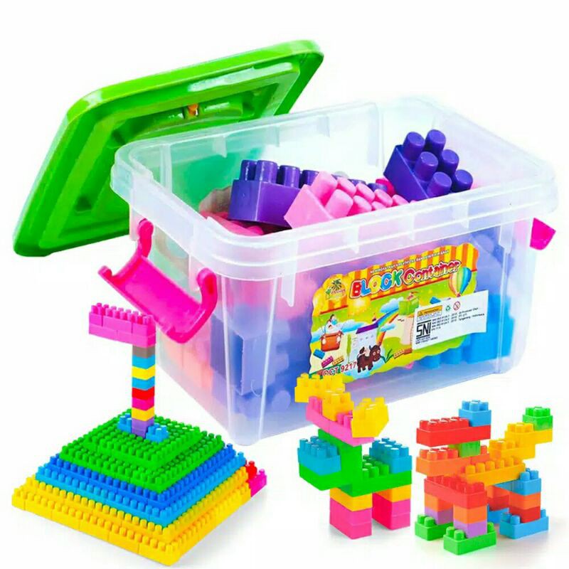 Jual MAINAN ANAK OCEAN TOY BLOCK CONTAINER / BLOK PUZZLE LEGO SUSUN ...