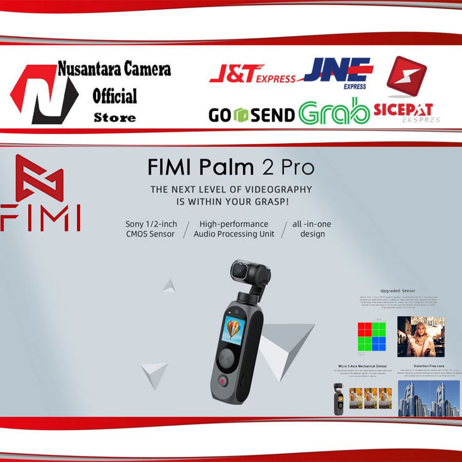 Jual FIMI Palm 2 Pro 3-axis 4K 1/2" CMOS SENSOR GIMBAL POCKET KAMERA - BARU | Shopee Indonesia