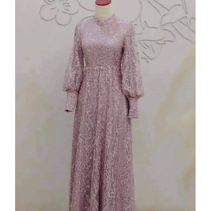 Jual GAUN PESTA/ DRESS NIKAHAN FULL TILLEE PREMIUM | Shopee Indonesia