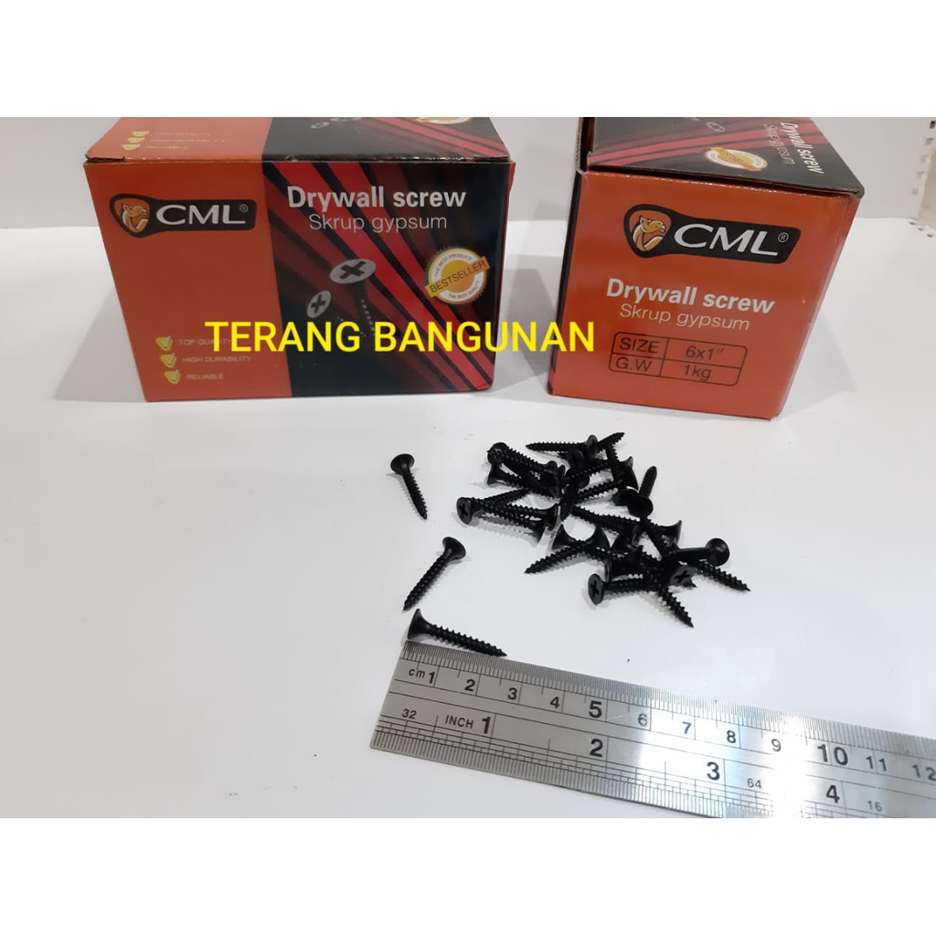 Jual SCRUP GYPSUM/GRC 6X1'' (2,5 CM) | Shopee Indonesia