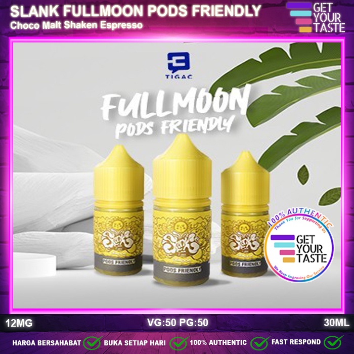 Jual Liquid Slank V3 Fullmoon Pods Friendly 30ML Saltnic Vapezoo x ...