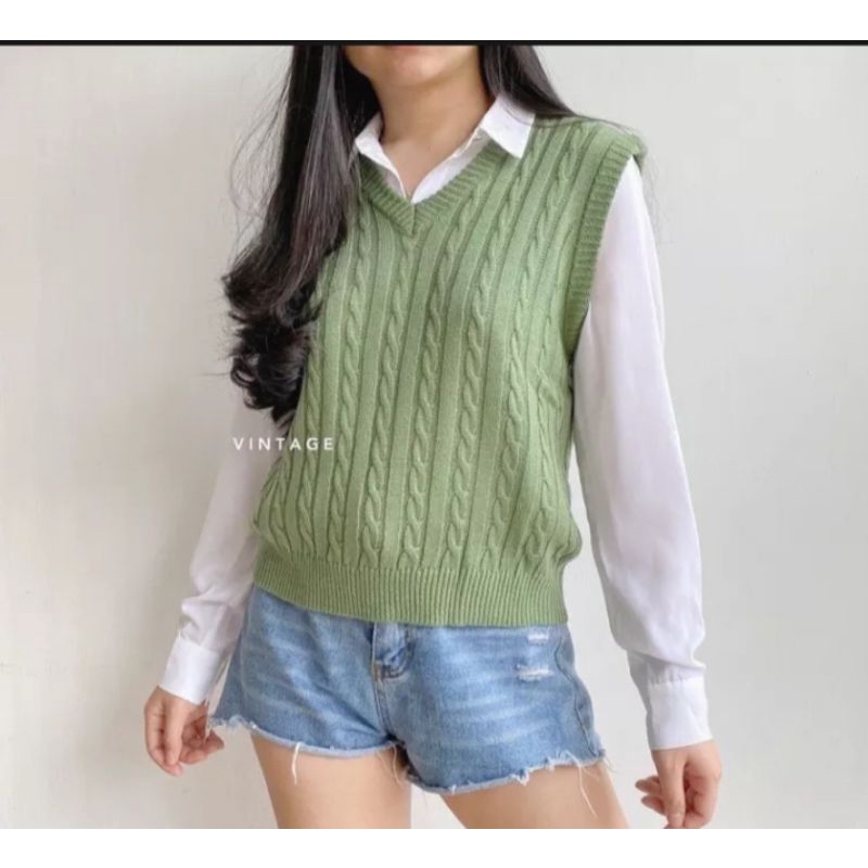 Jual Syasweater - Rompi Vest Rajut Wanita Delmi Rompi Wanita Rompi ...