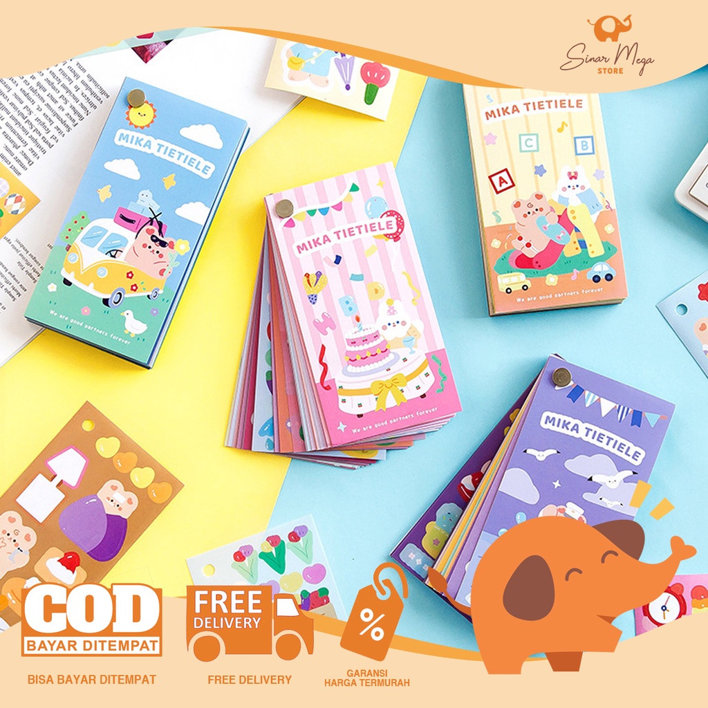Jual Mika Sweet Bear Sticker Book / Stickers Stiker Book Set Gambar ...