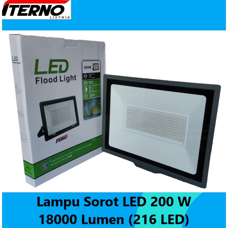 Jual Lampu Sorot Tembak LED 200W Floodlight Outdoor | Shopee Indonesia