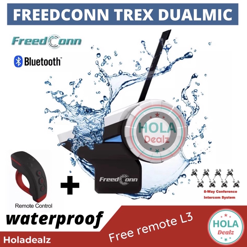 Jual FREEDCONN TREX BLUETOOTH INTERCOM TREX INTERCOM T-REX PLUS REMOTE ...