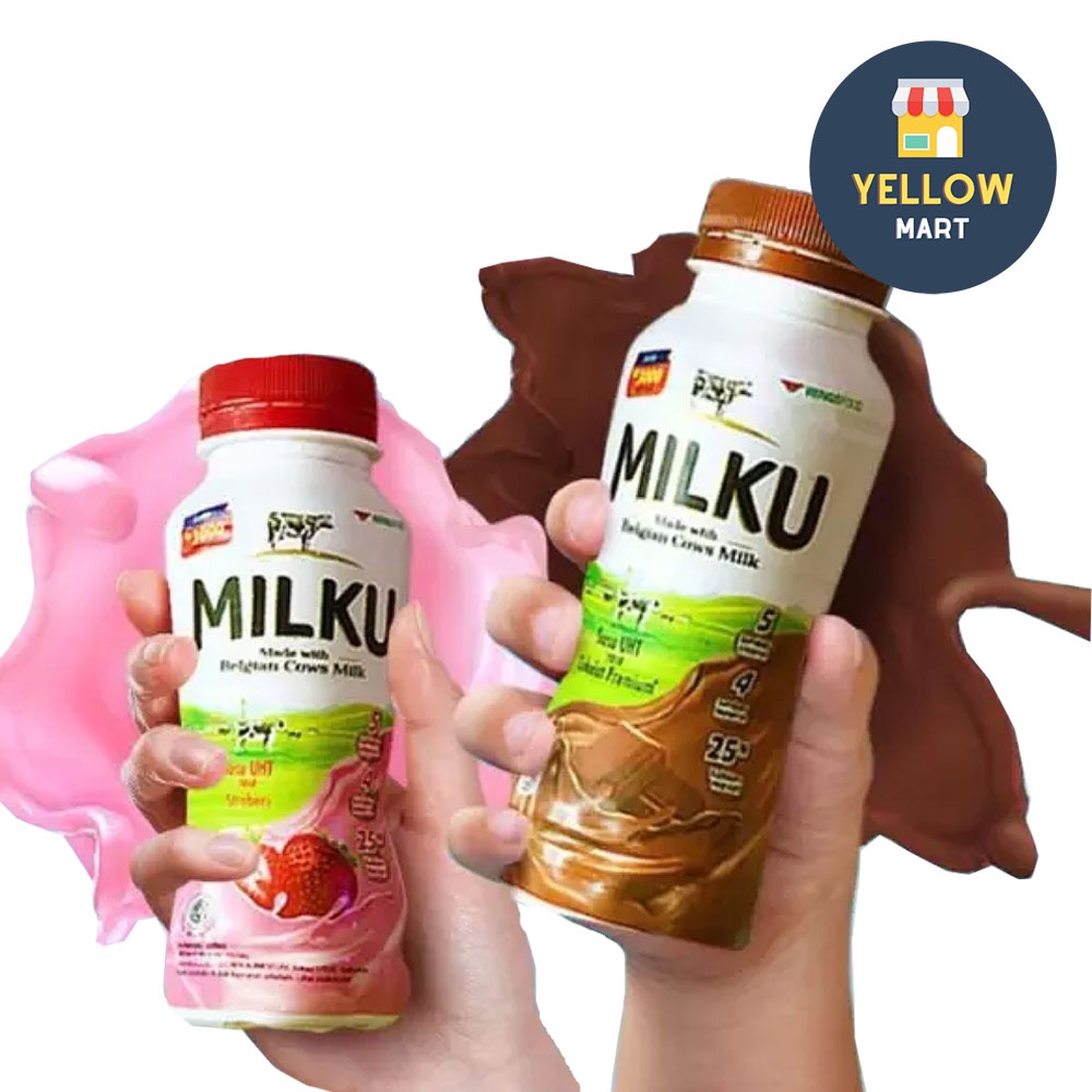 Milku Susu UHT Variasi Rasa Coklat & Strawberry 200 mL | Shopee Indonesia