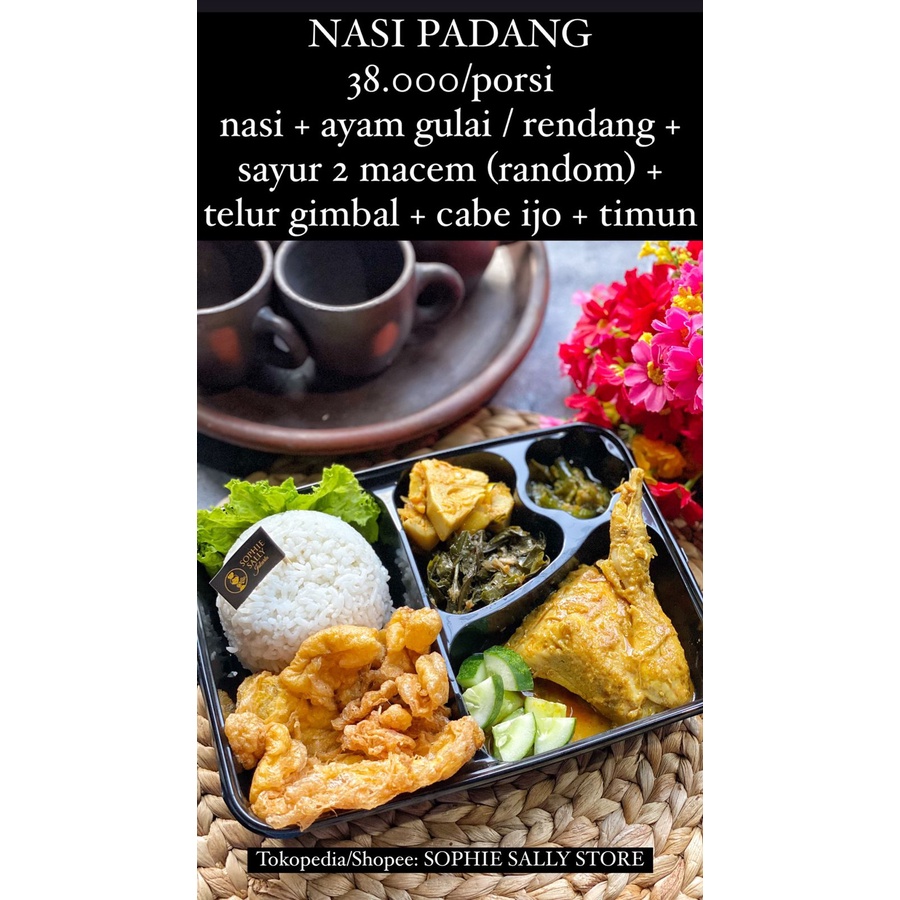 Jual Nasi Padang Rendang / Ayam Gulai Porsian | Shopee Indonesia