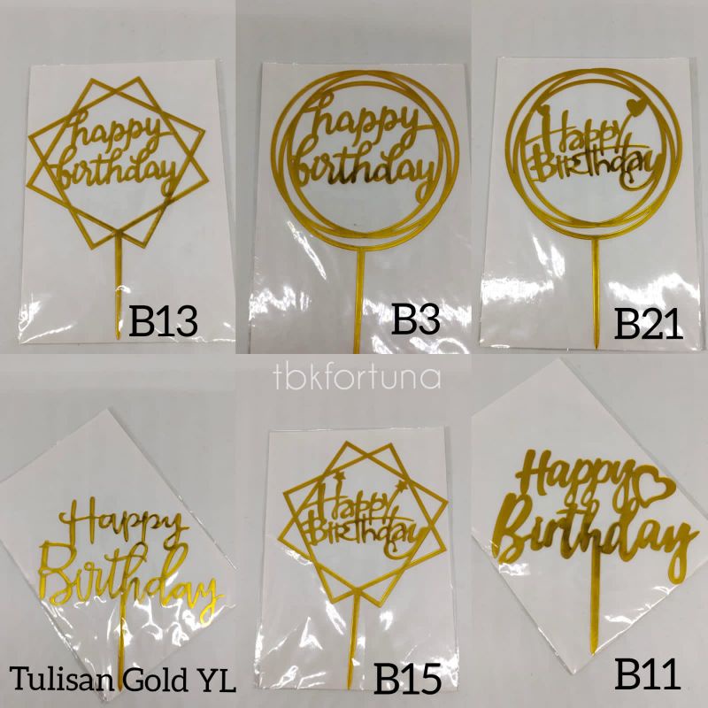 Jual Topper Hbd Acrilic Aneka Bentuk (1pcs) | Shopee Indonesia