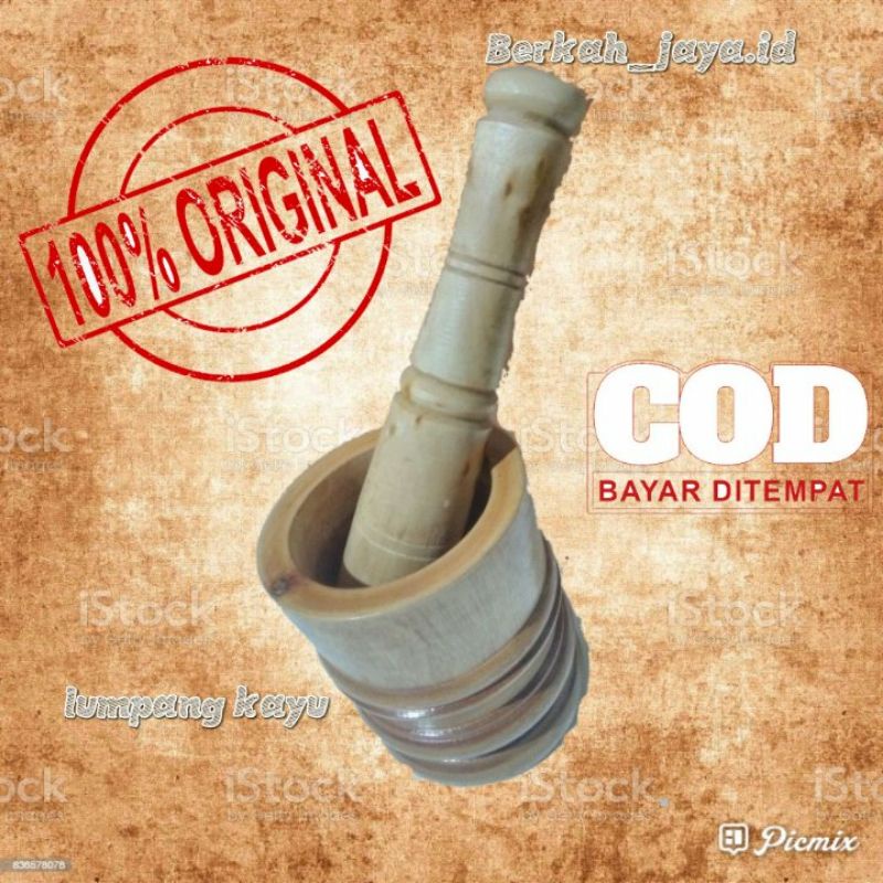 Jual LUMPANG KAYU ALAT TUMBUK TRADISIONAL MURAH PENUMBUK BUMBU MANUAL ...