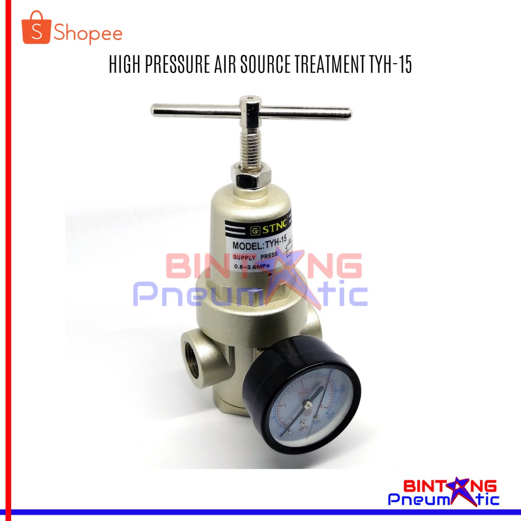 Jual TYH-15 DRAT 1/2" HIGH PRESSURE AIR REGULATOR STNC | Shopee Indonesia