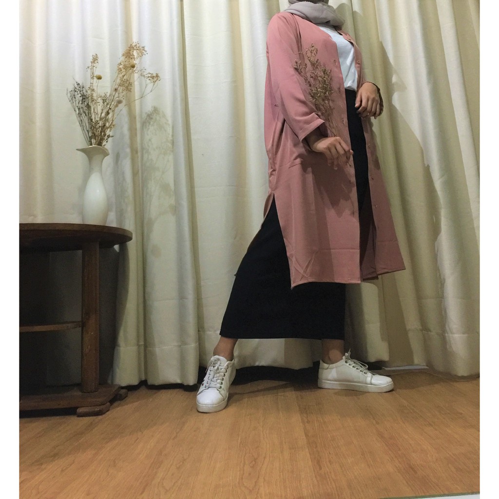Jual PLAIN Outer / Tunic - All Size [Stretch] | Shopee Indonesia