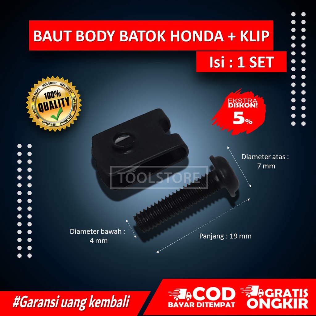 Jual Baut Body Bodi Motor Honda / Klip Clip dan Skrup Sekrup Body Motor ...