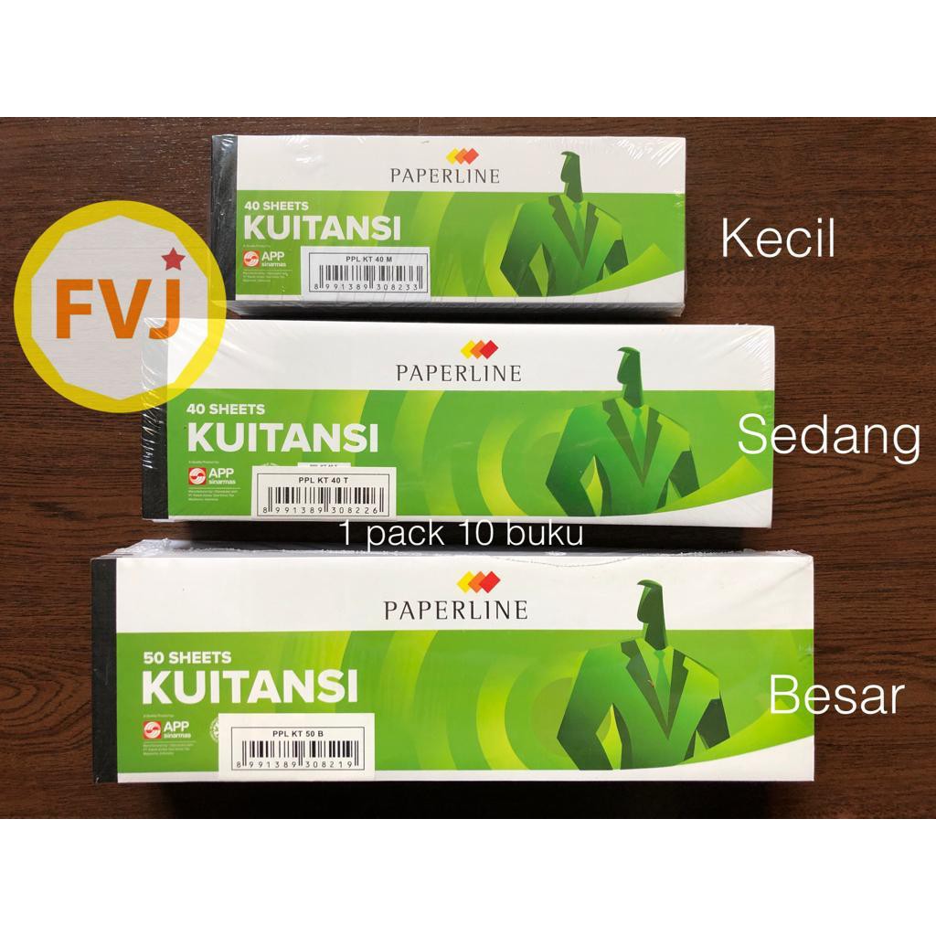 Jual 1 Pak Isi 10 Buku Kwitansi Paperline Kuitansi Besar Sedang