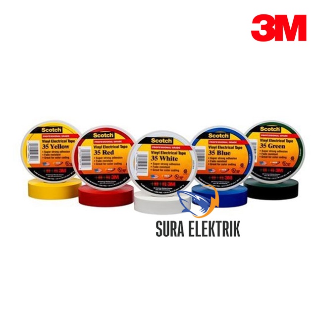Jual 3M Isolasi Listrik Scotch 35 Vinyl Electrical Tape | Shopee Indonesia