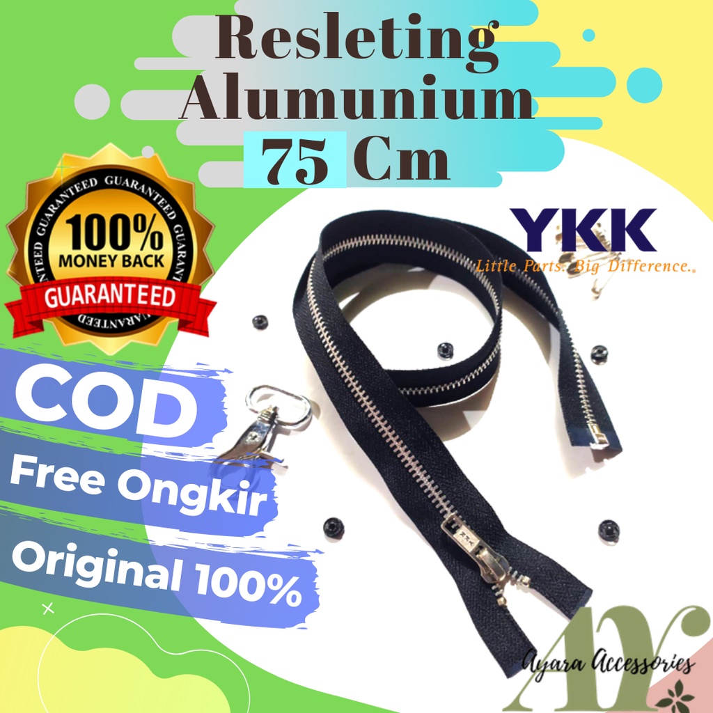 Jual RESLETING ZIPPER SLETING JAKET JEANS LEVIS YKK BESI SILVER NO 5 PANJANG 75 CM | Shopee ...