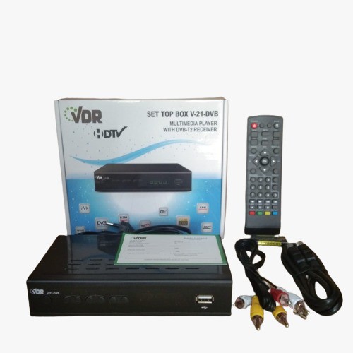 Jual Set Top Box VDR V-21 DVB T2 Receiver TV ( Free HDMI & RCA ) Full ...