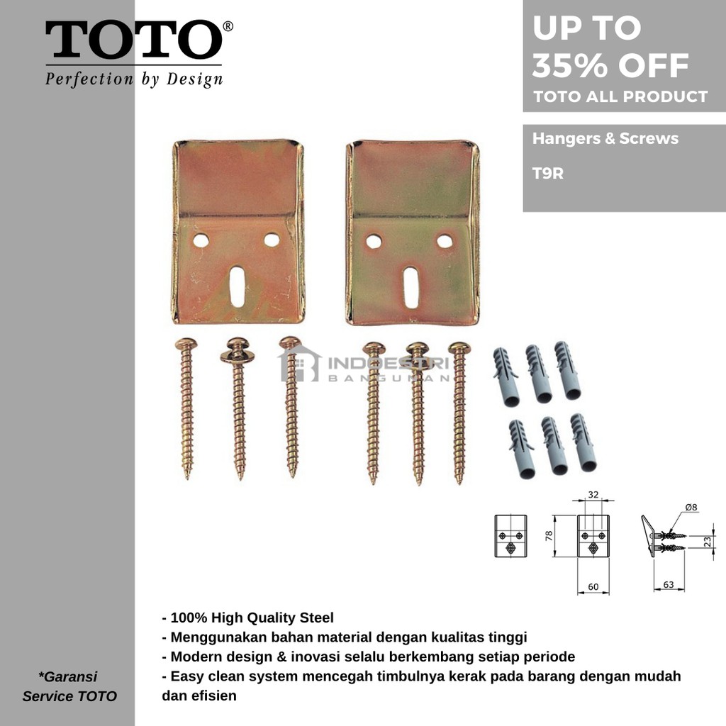 Jual Bracket Urinal TOTO T9R / Braket Wastafel TOTO T9R | Shopee Indonesia