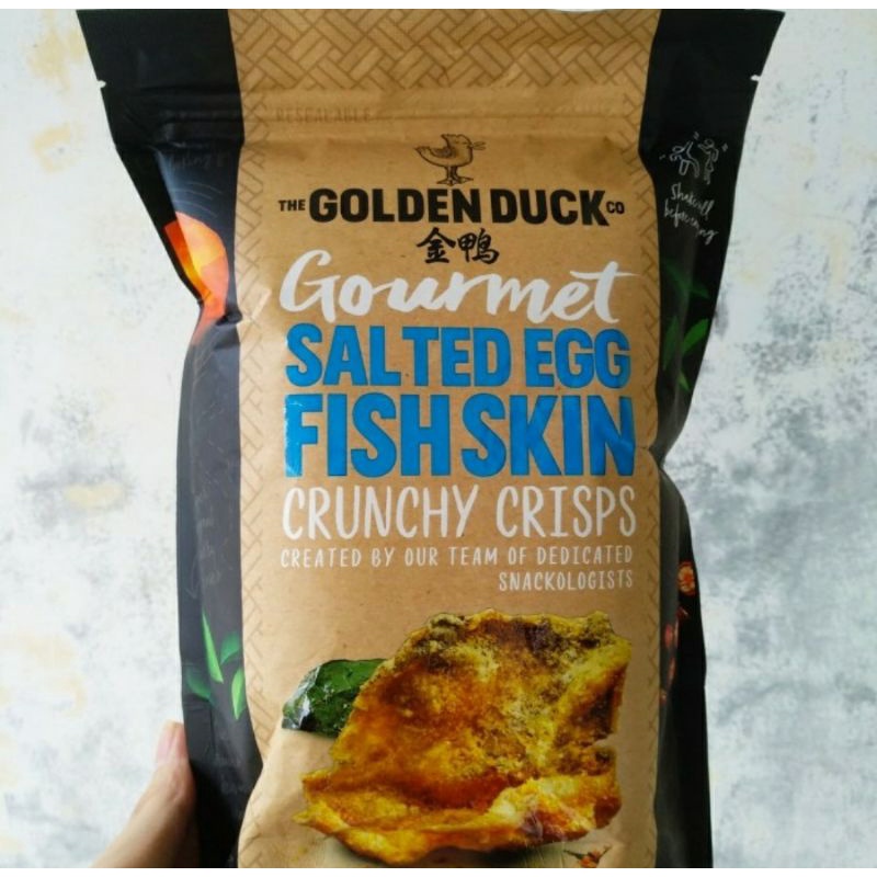 Jual Golden Duck Gourmet Salted Egg Yolk Fish Skin 125g - Fish skin ...