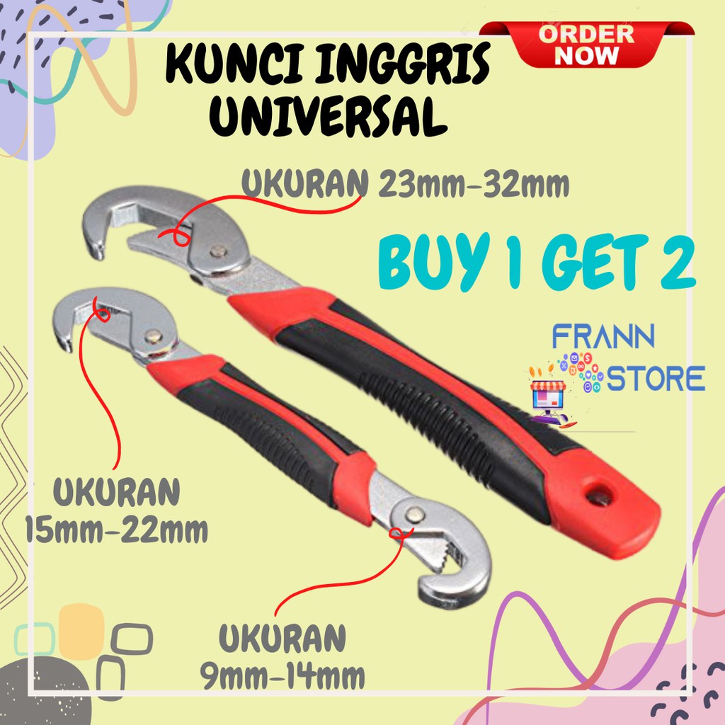 Jual KUNCI INGGRIS PAS SET UNIVERSAL SERBAGUNA MULTIFUNGSI SNAP N GRIP ...