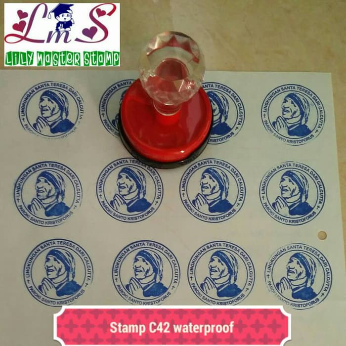 Jual Stamp Stempel Nama Perusahaan Sekolah Bisnis Sales Logo Bulat C4 ...