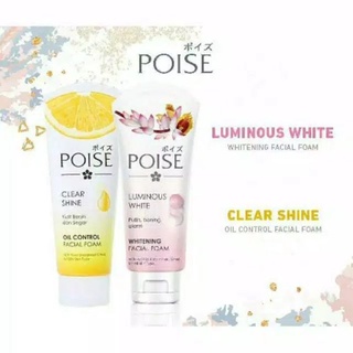 Jual poise facial foam luminous white 100g & clear shine 100g Indonesia ...