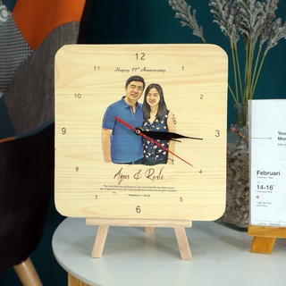 Jual Jam Meja Vintage Kayu Hexagon Jam Dinding Aesthetic Dekorasi Rumah ...