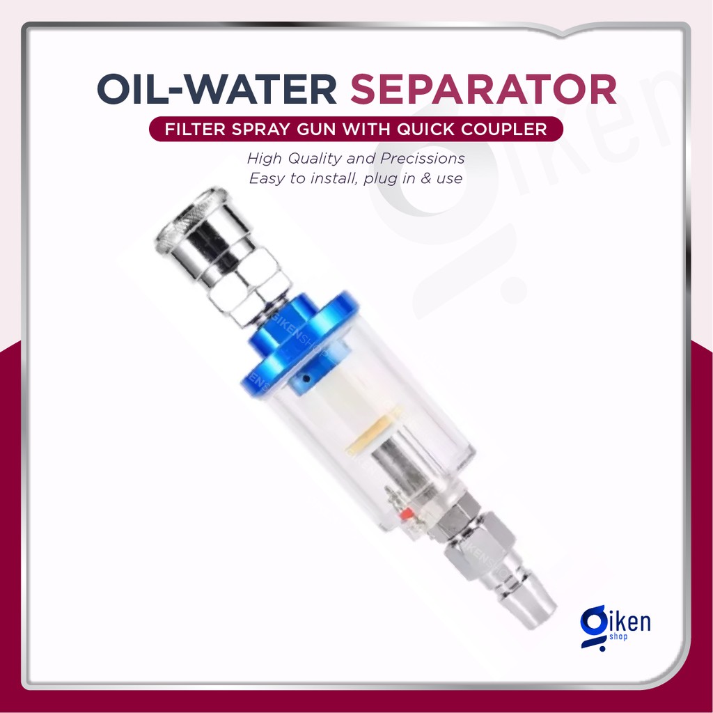Jual Set Filter Spray Gun with Quick Coupler Air Oil Water Separator 1/ ...