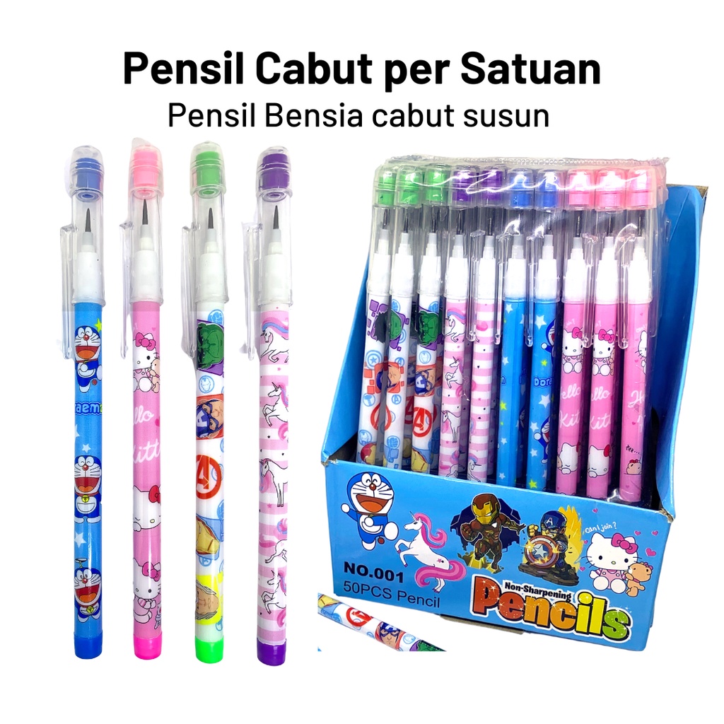 Jual PENSIL BENSIA CABUT SUSUN PER PCS MURAH | Shopee Indonesia
