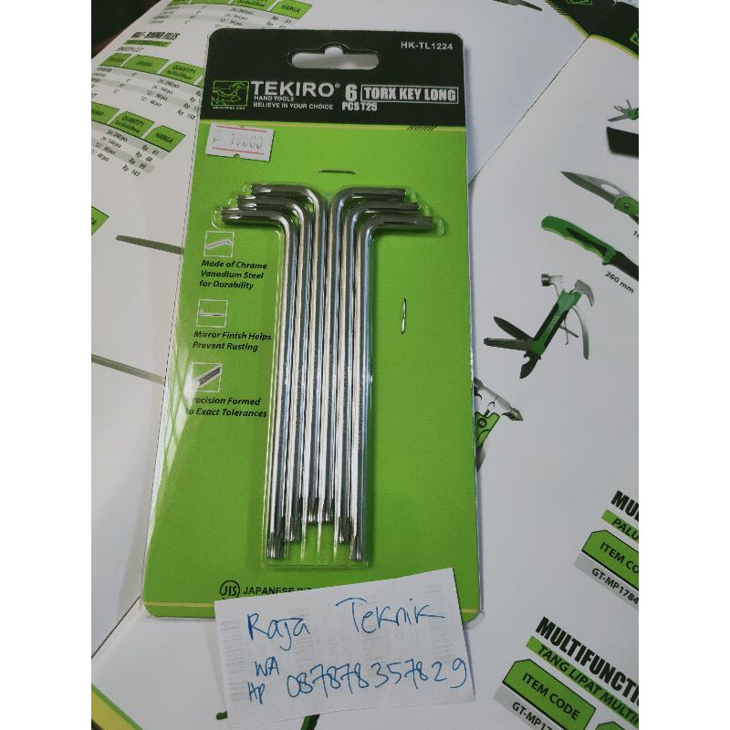 Jual kunci L T25 bintang panjang Tekiro (tanpa lubang) HARGA PERPCS / kunci L bintang T25 ...