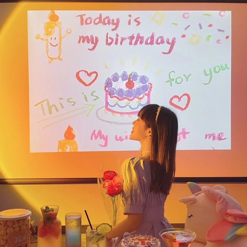 Jual [COD]Mini Birthday Projector/happy Birthday Projector/proyektor ...