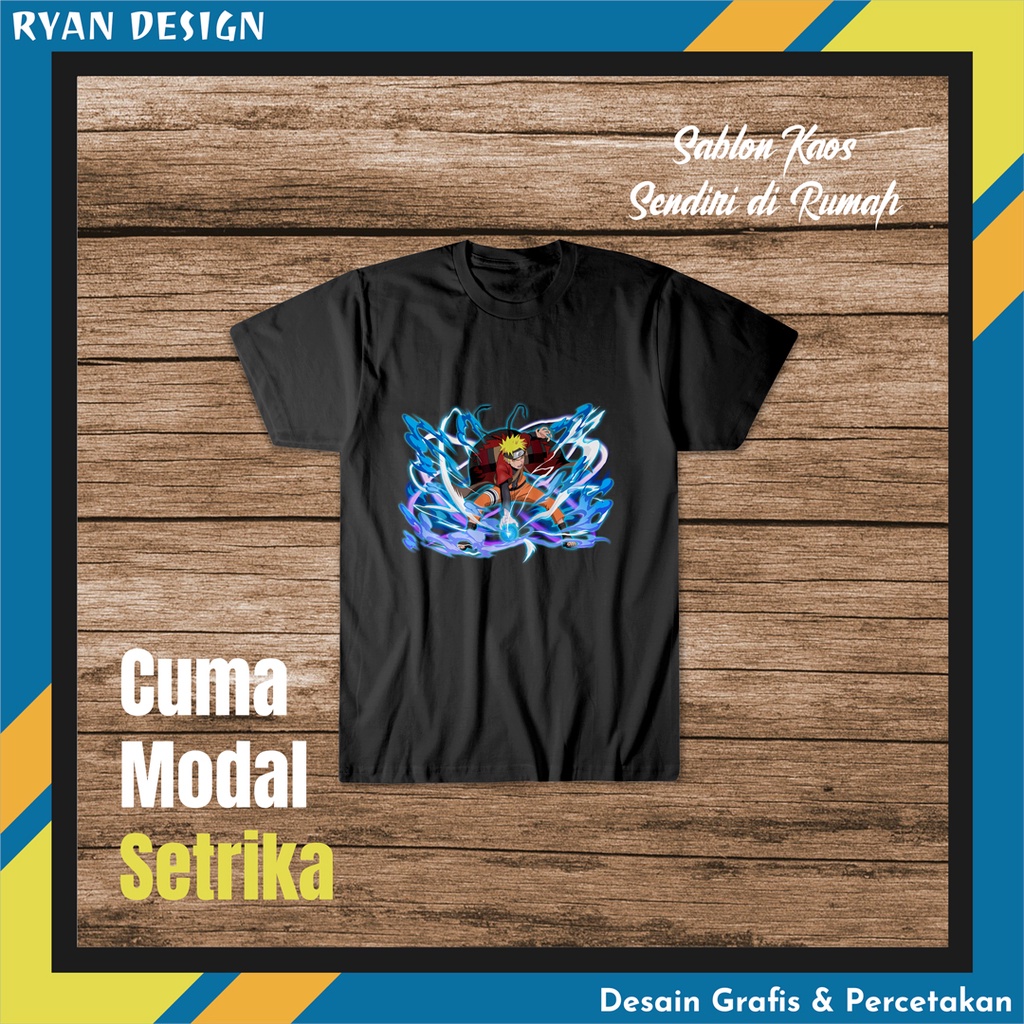 Jual Sablon Kaos Anime Sablon Setrika Gambar Naruto Sage Mode Stiker ...
