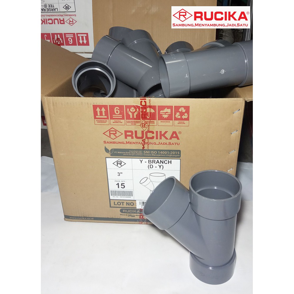 Jual tee Y 3" x 3" 45d DV rucika sambungan pipa pvc | Shopee Indonesia