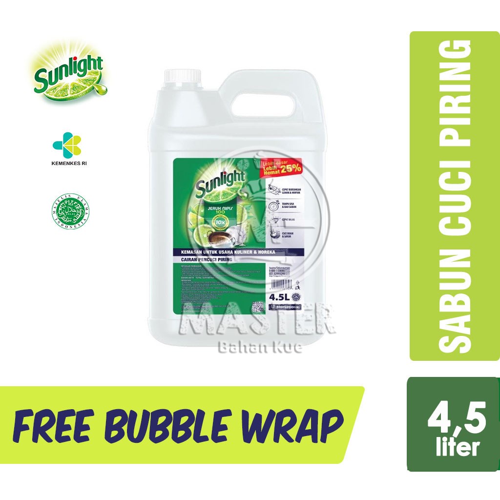 Jual Sunlight Sabun Cuci Piring Jeruk Nipis Professional [Jerigen 4,5 Liter] | Shopee Indonesia