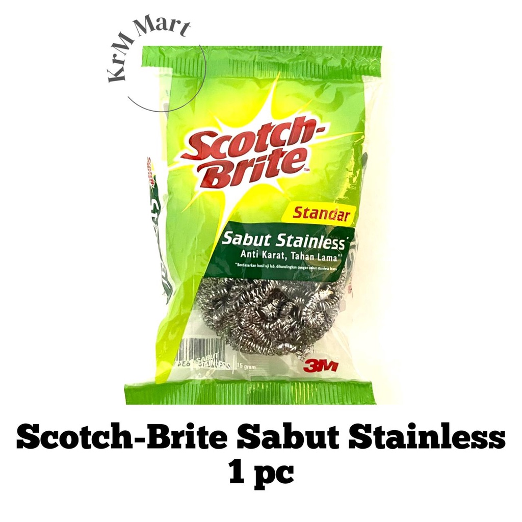 Jual Scotch Brite Sabut Stainless aluminium kawat cuci panci wajan 3M ...